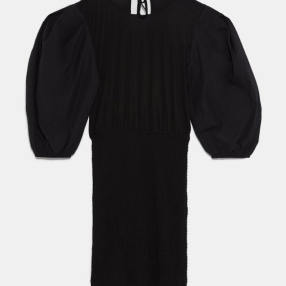 Zara | Dresses | Zara Black Elastic Bottom Ballon Sleeves Dress | Poshmark